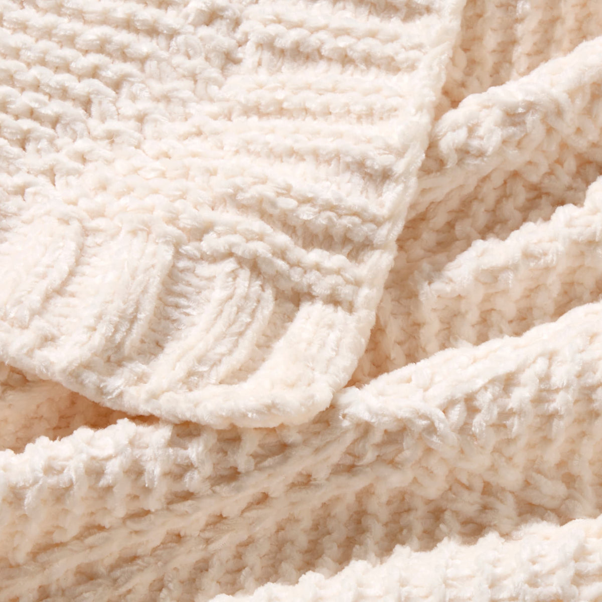 Diamond Chenille Throw Blanket | Moon Pod