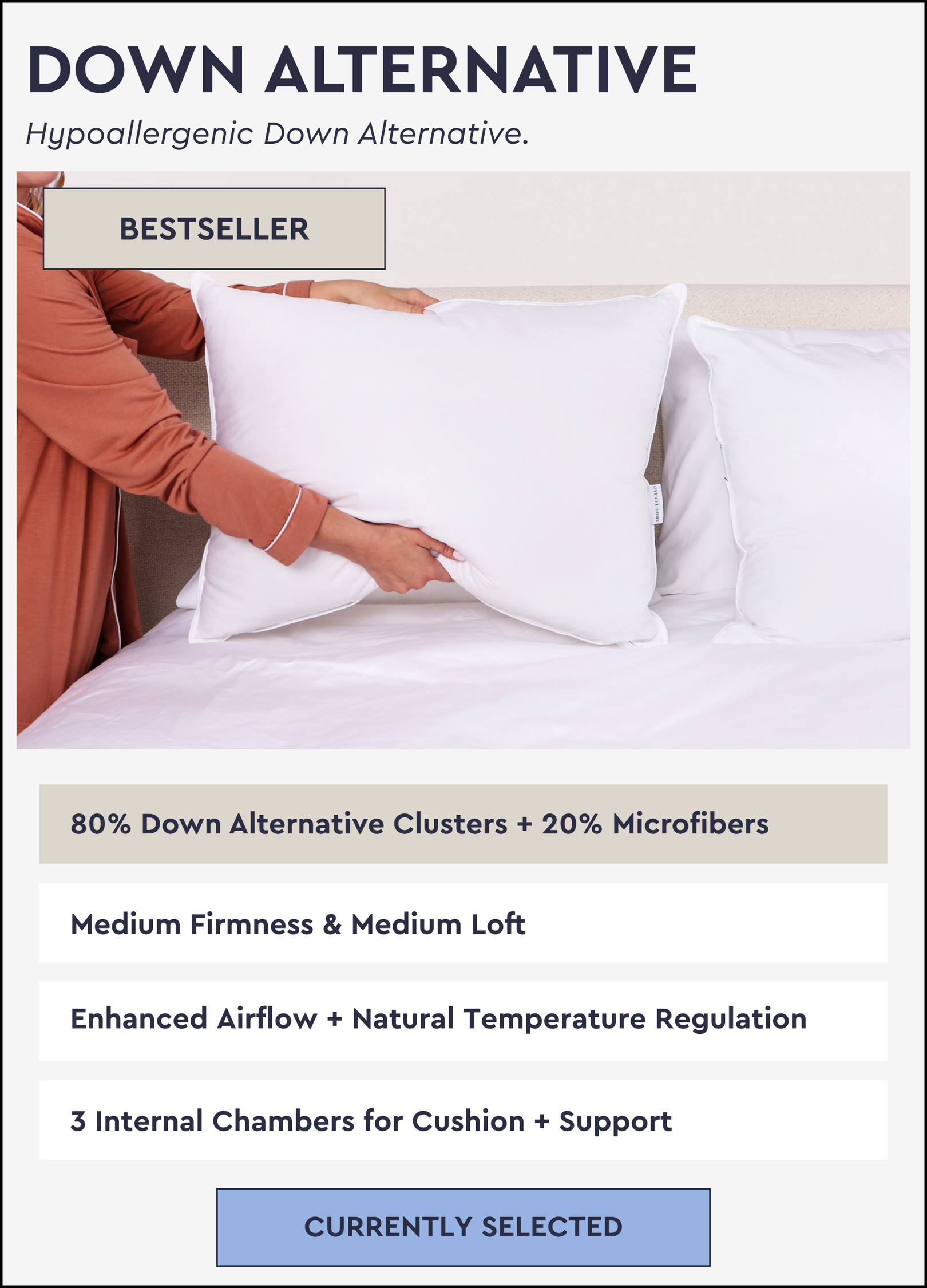 Cloud Fill Down Alternative Pillow | Moon Pod