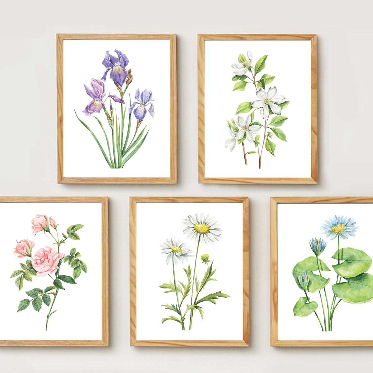 Watercolor Florals Art Print, Framed (12" x 16") – Moon Pod